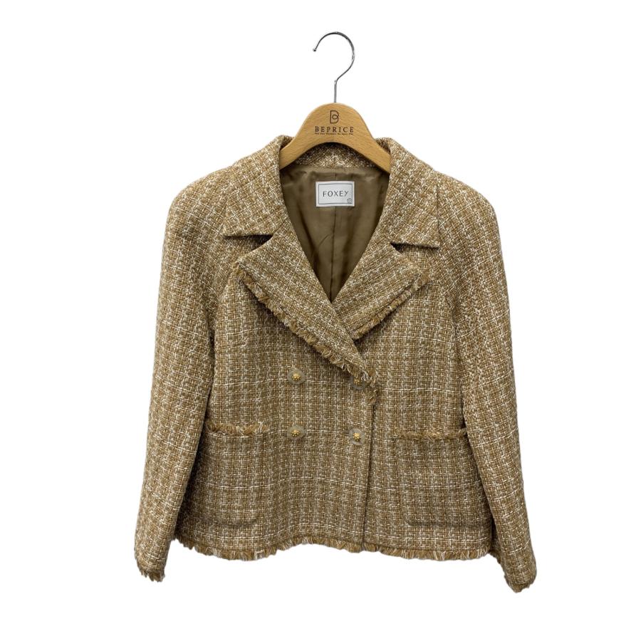 フォクシーブティック 38987 ジャケット 38 ベージュ Jacket ツィード ラインストーンボタン SP品 ITPQO7HXD802 ...