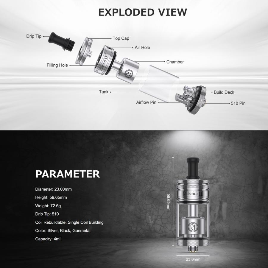 Vapefly Alberich II MTL RTA VAPE 電子タバコ : べぷ助 Yahoo!店 - 通販 - Yahoo!ショッピング