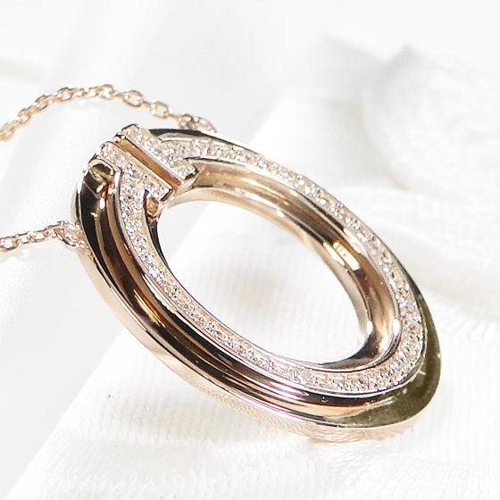 Pt950 K18 YG PG 0.2ct サークル ダイヤモンド ネックレス 送料無料 ジュエリー アクセサリー 18金 18k プラチナ ペンダント T ギフト プレゼント BRP ...