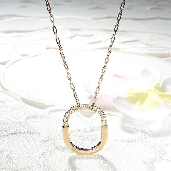 Pt950 K18 0.12ct ダイヤモンド ロック ネックレス 送料無料 ダイヤ ダイア ペンダント ジュエリー レディース プラチナ 18金 人気 ギフト オーバル型 BRP-0139 ...