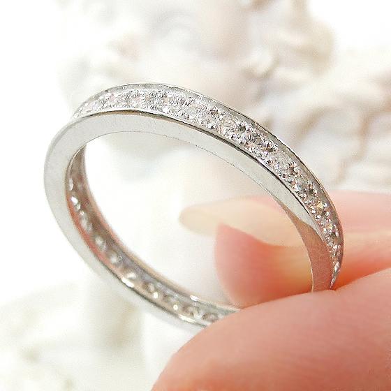 Pt950 0.5ct ダイヤモンド ハーフ エタニティリング 送料無料 人気 おしゃれ 可愛い レディース 指輪 リング プラチナ ダイア 結婚 ギフト プレゼント BRR-0232 ...