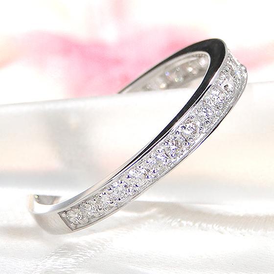 Pt950 0.5ct ダイヤモンド ハーフ エタニティリング 送料無料 人気 おしゃれ 可愛い レディース 指輪 リング プラチナ ダイア 結婚 ギフト プレゼント BRR-0232 ...