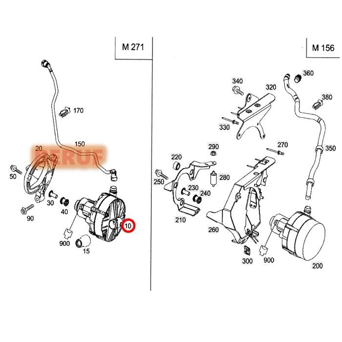 メルセデスベンツ エアポンプ BOSCH製 Cクラス W204 C180 C200 C250 M271 直4 ターボエンジン ...