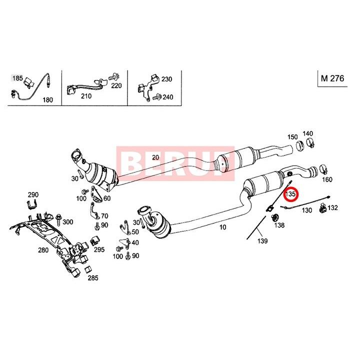 メルセデスベンツ NOxセンサー 純正品 Eクラス W212 E220D E250 E300 E350 E350D E400 ...