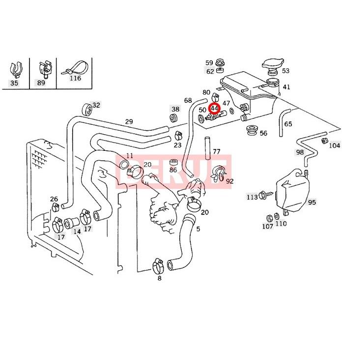 メルセデスベンツ クーラント レベルセンサー 190クラス W201 190D2.5 190E 190E2.3 190E2.5 190E2.6 ...