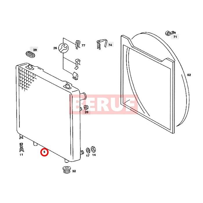 メルセデスベンツ ラジエーター BEHR HELLA製 純正OEM 190クラス W201 190E 190E2.3 M102 直4 ...