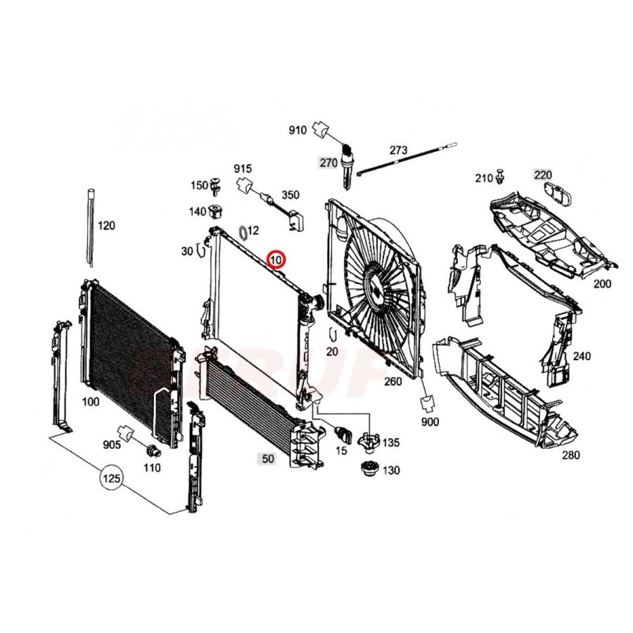 【BERUF】 ベンツ ラジエーター BEHR HELLA製 / Eクラス W207 E250ターボ E350 2045002203 純正 ...