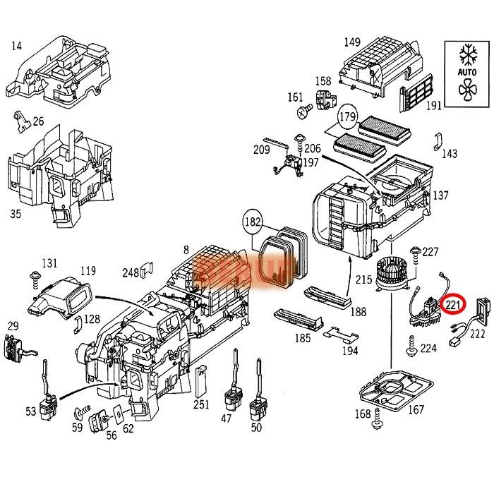メルセデスベンツ エアコン ブロアレジスター Eクラス W210 E230 E240 E320 E400 E420 E430 E50AMG E55AMG 左ハンドル オートエアコン車用 ...