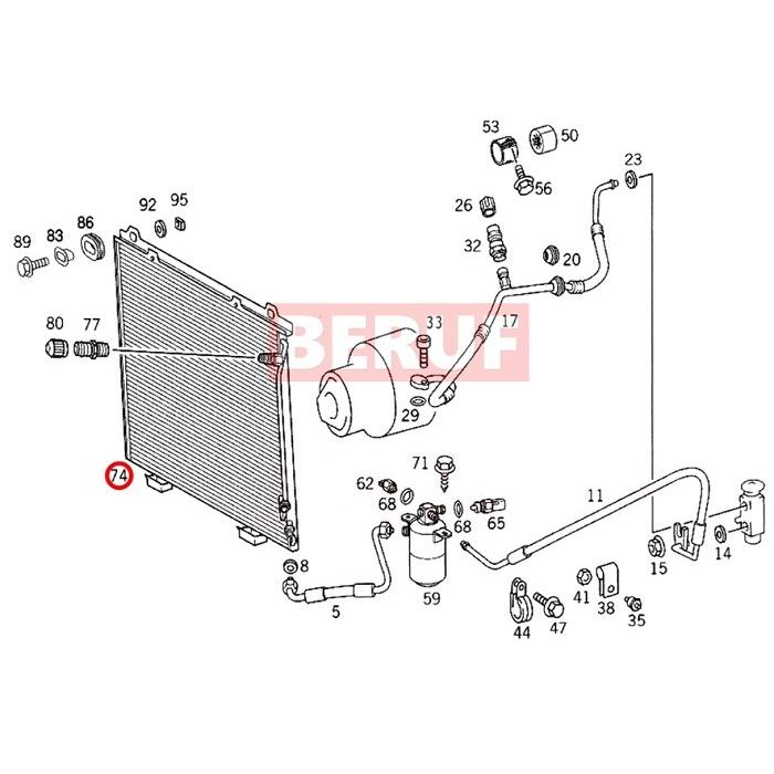 メルセデスベンツ エアコンコンデンサー BEHR HELLA製 Eクラス W210 E230 E240 E320 E400 E420 E430 E50AMG E55AMG 2108300570 ...