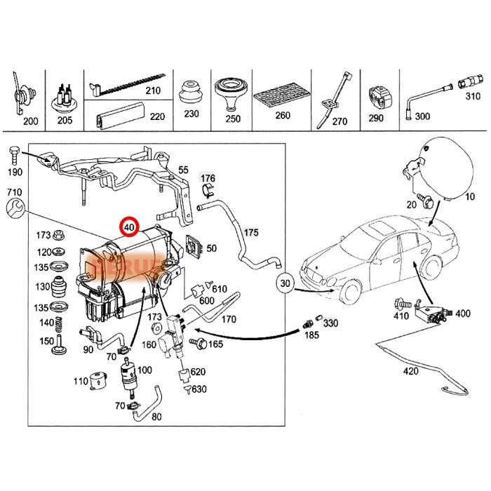 ベンツ エアサスコンプレッサー WABCO製 純正OEM エアサスポンプリレー付属 Eクラス W211 E240 E250 E280 E300 E320 E350 E500 E550 ...