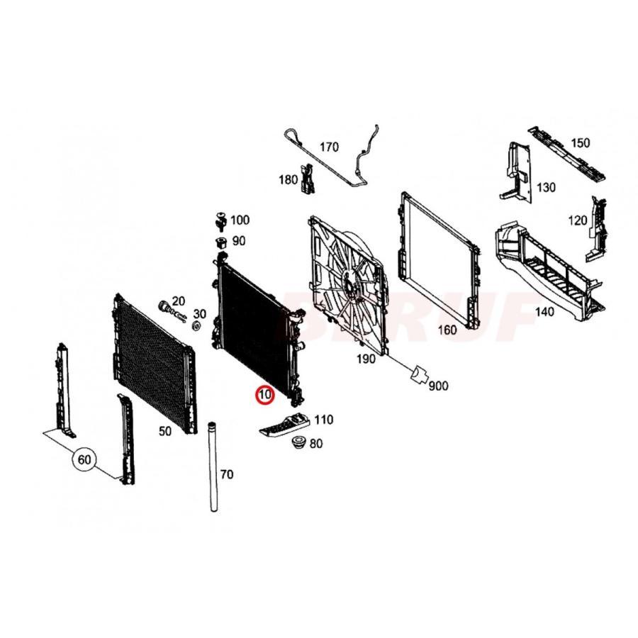 【BERUF】 ベンツ ラジエーター BEHR HELLA製 / CLAクラス W117 CLA180 M270 直4 2465001303 ...