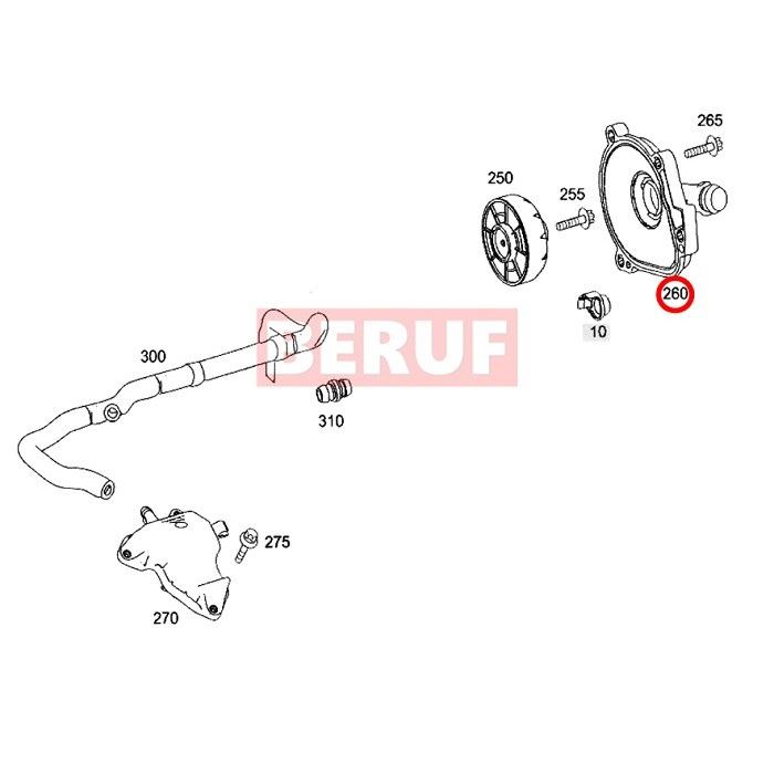 メルセデスベンツ オイルセパレータ―ハウジングカバー Eクラス W211 E230 E250 E280 E300 E350 E500 E550 M272 V6 M273 V8 ...