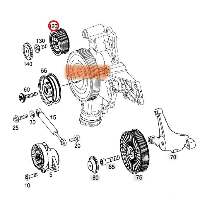 メルセデスベンツ テンションプーリー INA製 純正OEM Cクラス W203 C230 C280 C280-4マチック M272 V6 ...