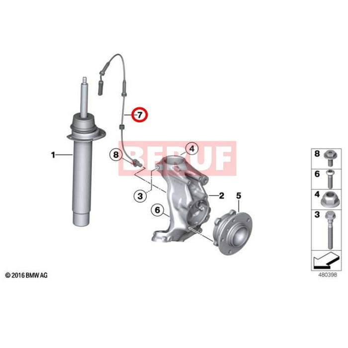 【あす楽対応】 430i 34526791223 440i フロント ABSセンサー/スピードセンサー 左右共通 片側 34526884422 ...