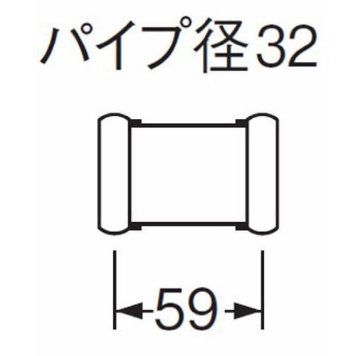 SANEI トイレ部品 洗浄管連結ソケット パイプ径32mm用 H80-3-32 : べるおさ本舗 - 通販 - Yahoo!ショッピング