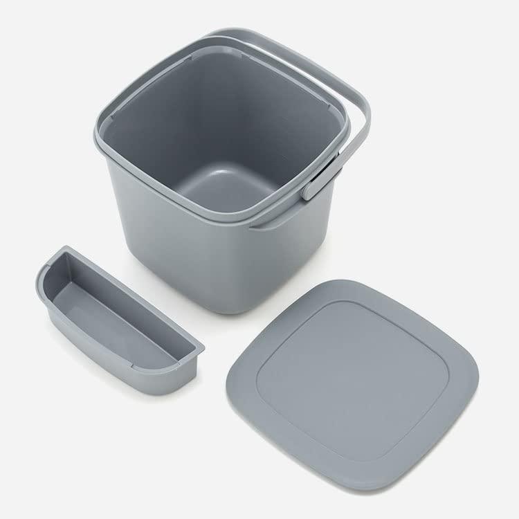 KEYUCA (ケユカ) 四角い 収納バケツ (蓋つき / 9L ホワイト) おしゃれ バケツ 収納ボックス (仕切り ・ 目盛付き/スタッキング : べるおさ本舗 - 通販 - Yahoo ...