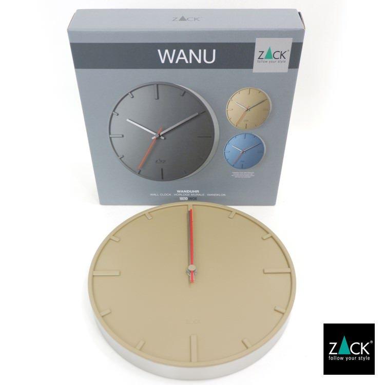 ZACK 期間限定！ポイント10倍！ウォールクロック ベージュ 時計 壁掛け時計 掛け時計 ステップ式 ステップ秒針 オフィスドイツ ...