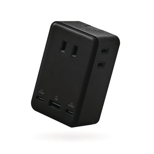 エレコム T-U09-3AC2BK コンセント直挿しUSBタップ(AC3口＋67W／USB-A×1+USB-C×2) : ベスト電器Yahoo!店 - 通販 - Yahoo!ショッピング