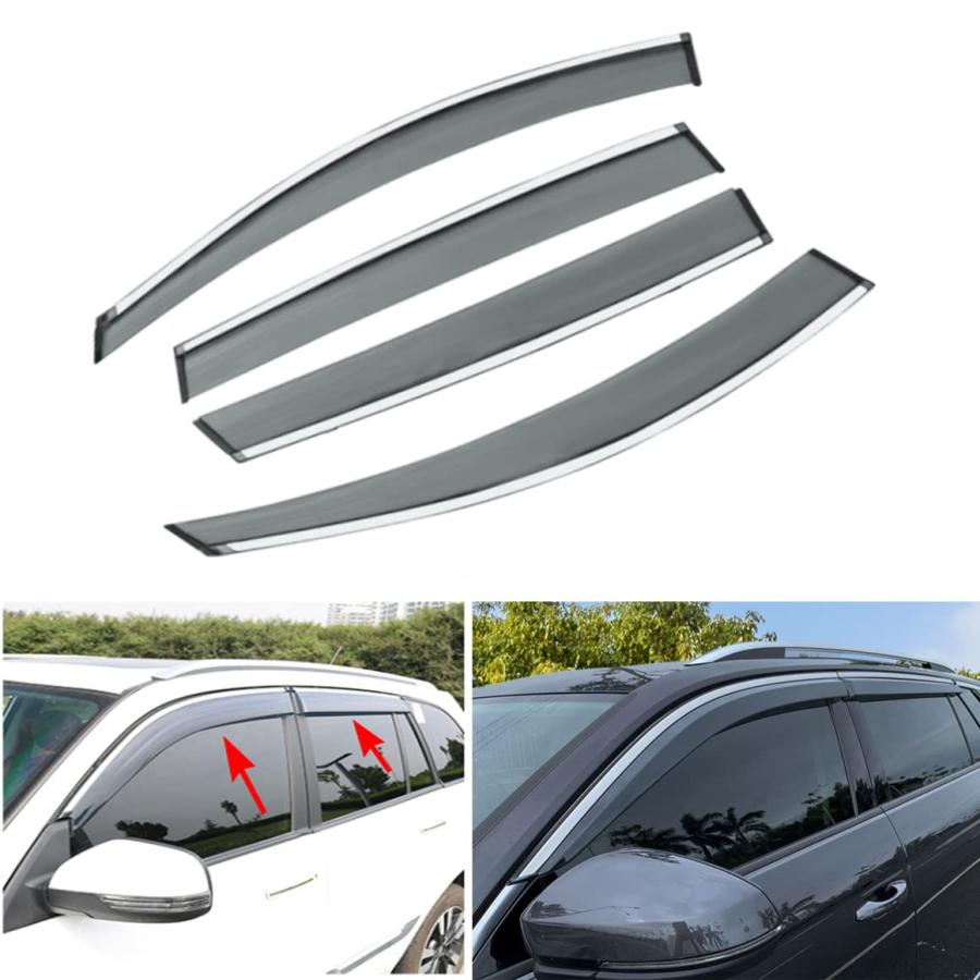 【並行輸入品】Car Side Window Wind Deflectors Guards Compatible for Cadillac L ...