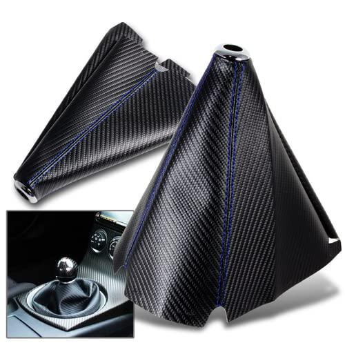 HK5 Universal JDM Black Carbon Style Leather Gear Manual Shifter 並行輸入品 ...