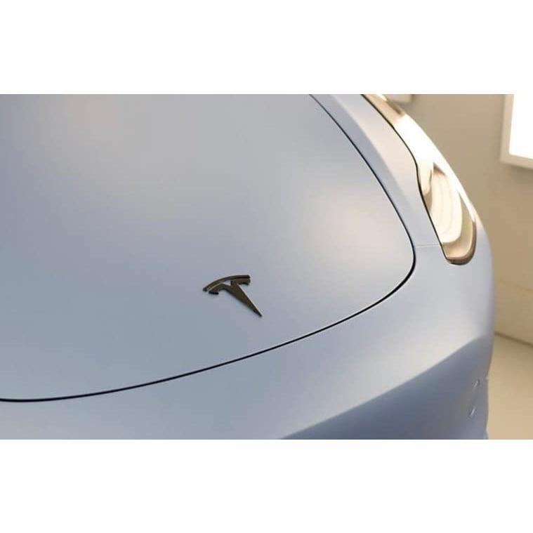 【並行輸入品】EVMIZE Tesla T Logo Emblem Set Front Rear ABS Model Y Matte Blac ...
