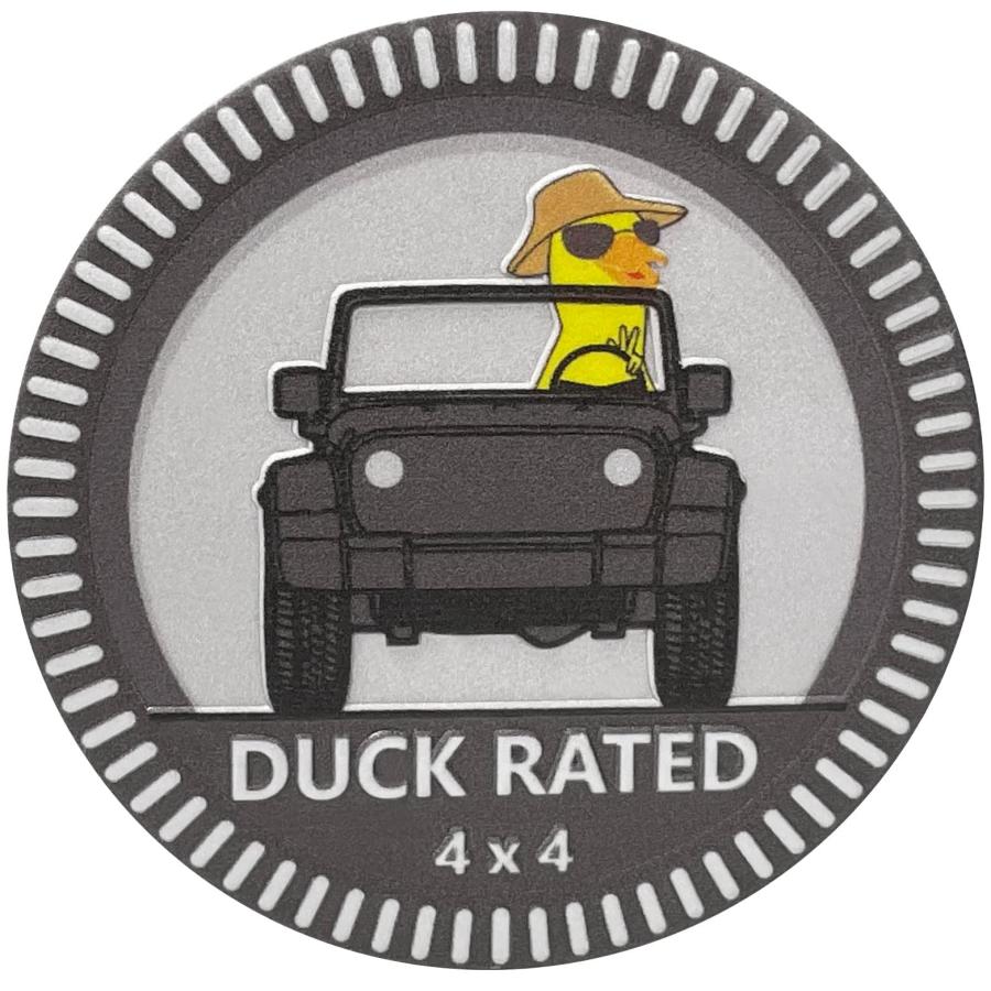 Metal Car Emblem Duck Rated Automotive Badge, QMPARTS 3D Round M 並行輸入品 ...