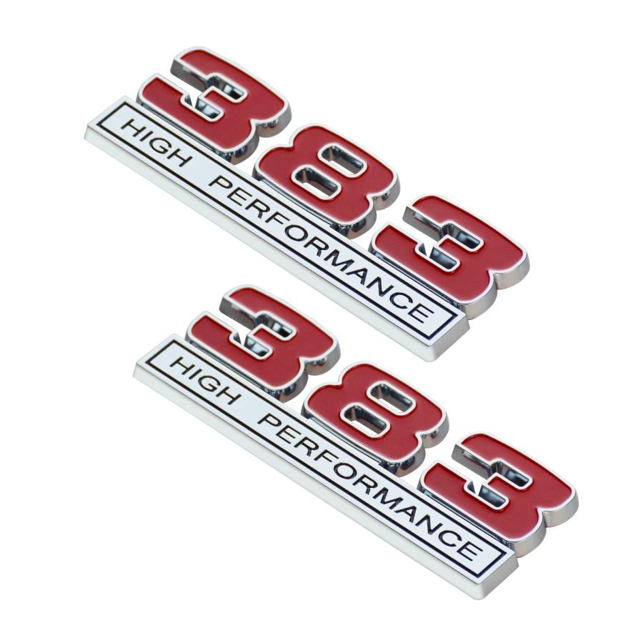 Pair Set 383 6.2L High Performance Engine Emblem Badge 3D Decals 並行輸入品 ...