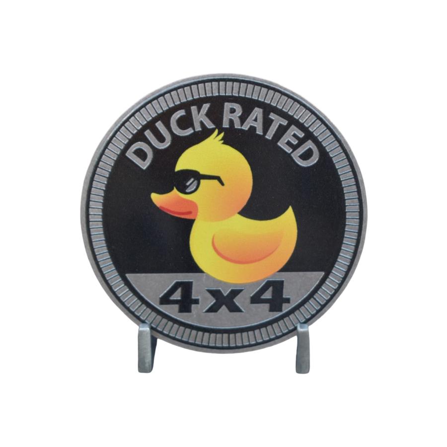 【並行輸入品】Duck Rated Solid Stainless Steel Metal 4x4 Badge Designed for ...