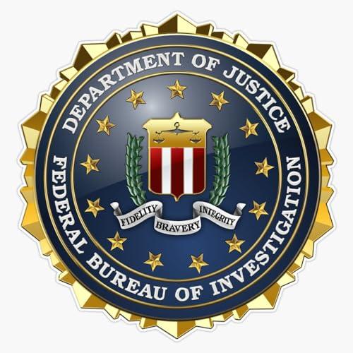 Federal Bureau of Investigation FBI Emblem 3D on Blue Velvet W 並行輸入品 ...