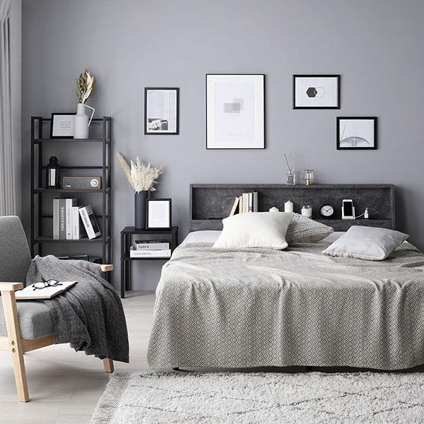 RASIK ベッド セミダブル ベッドフレームのみ すのこ 棚付き 宮付き コンセント付き すのこベッド セミダブルベッド FICUS フィカス 送料無料 : RASIK(ラシク)Yahoo ...