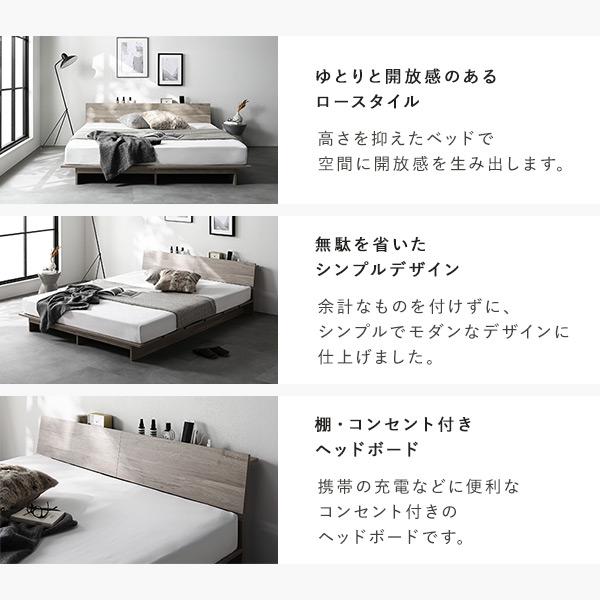 RASIK ローベッド 棚付 ステージ無タイプ ダブル 幅140cm ボンネルコイルマットレス付 宮付き コンセント TUULIE トゥーリエ 送料無料 : RASIK(ラシク)Yahoo!店 ...