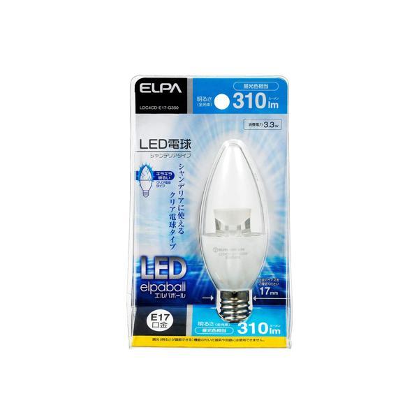 ELPA エルパ LDC4CD-E17-G350 LED電球 シャンデリア球形 E17 昼光色 : ベストワン - 通販 - Yahoo!ショッピング