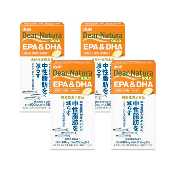 アサヒ（asahi） 4個セット ディアナチュラゴールド EPA＆DHA 180粒 (30日分) Dear Natura : ベストワン ...