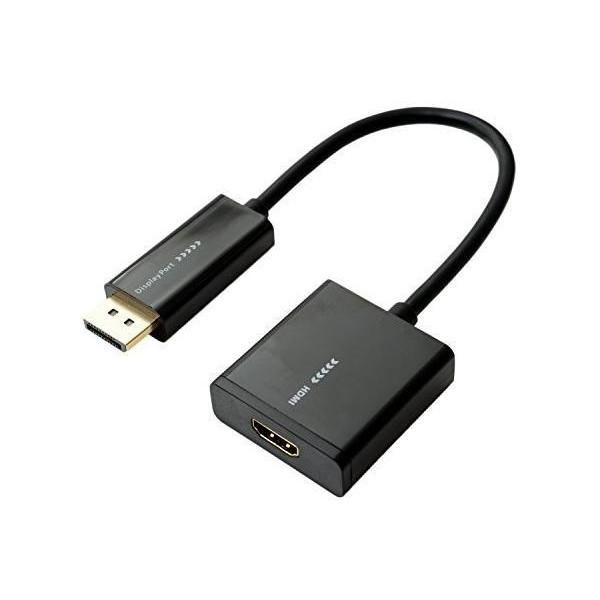 ミヨシ MCO DisplayPort→HDMI変換アダプタ 4K出力対応 アクティブタイプ ブラック DP-HDA01/BK ...