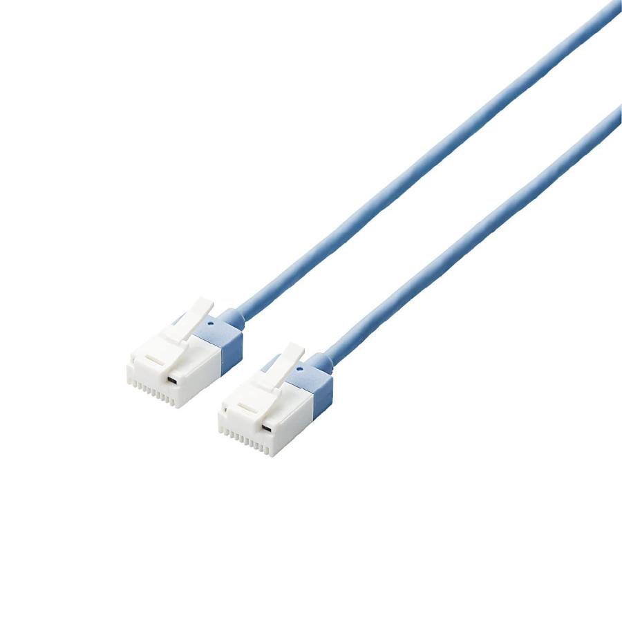 ELECOM（エレコム） LD-GPASST/BU05 ブルー LANケーブル CAT6A 0.5m ツメが折れない cat6a準拠 スーパー ...