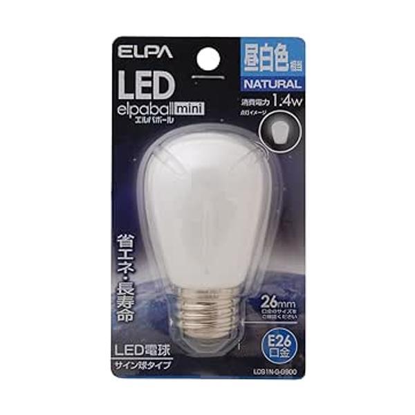ELPA エルパ LED電球サイン球 E26 昼白色相当 屋内用 LDS1N-G-G900 : ベストワン - 通販 - Yahoo!ショッピング