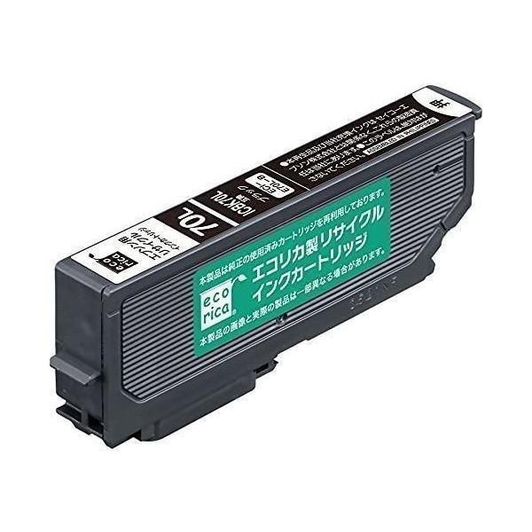 エコリカ エプソン ICBK70L対応リサイクルインクカートリッジ ブラック ECI-E70L-B 目印さくらんぼ 大容量 : ベストワン - 通販 - Yahoo!ショッピング