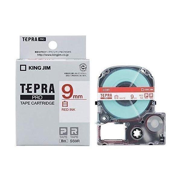 KING JIM キングジム SS9R 白 赤文字 テープカートリッジ テプラPRO 9mm : ベストワン - 通販 - Yahoo!ショッピング