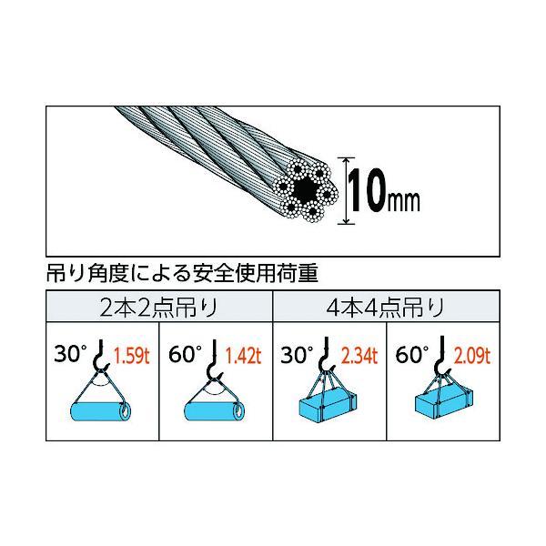 TRUSCO中山 TRUSCO(トラスコ) 玉掛けワイヤーロープ 段落し 10mm×3m TWD-10S3 : ベストワン - 通販 - Yahoo!ショッピング