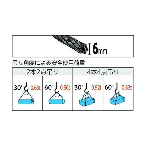 TRUSCO中山 TRUSCO(トラスコ) 玉掛けワイヤーロープ 段落し 6mm×1.5m TWD-6S1.5 : ベストワン - 通販 - Yahoo!ショッピング