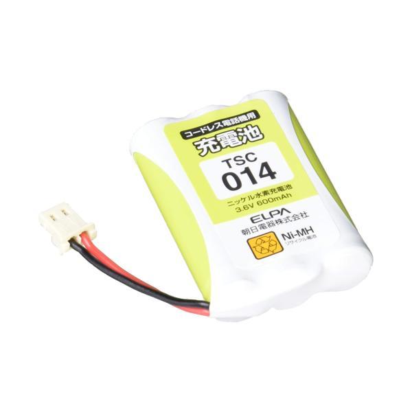 ELPA エルパ 電話機用充電池 サンヨー同等品 電池パック 3.6V 600mAh ニッケル水素充電池 TSC-014 : ベストワン - 通販 - Yahoo!ショッピング