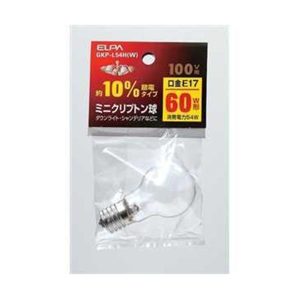 ELPA エルパ ミニクリプトン球 電球 照明 E17 100V 54W ホワイト GKP-L54H W : ベストワン - 通販 - Yahoo!ショッピング