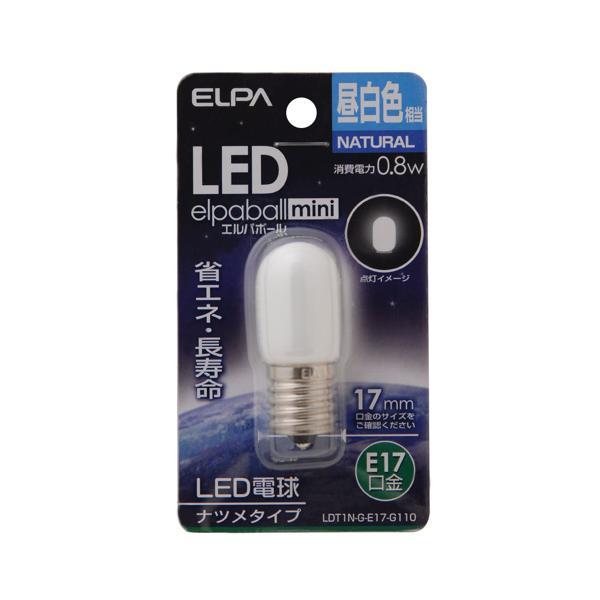 ELPA エルパ LEDナツメ形 LED電球 照明 E17 100V 0.8W 昼白色 屋内用 LDT1N-G-E17-G110 : ベストワン - 通販 - Yahoo!ショッピング