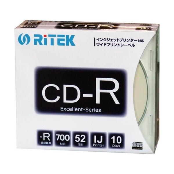 RITEK RiTEK CD-R700EXWP.10RT SC N デ-タ用 CD-R 700MB 一回記録 : ベストワン - 通販 ...