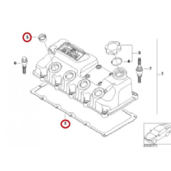 MINI 新品 BMW タペットシールパッキンセット R50 52 53 11121485838 : Best Parts - 通販 ...