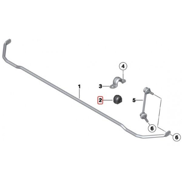 MINI 新品 BMW リアスタビライザーブッシュセット R55 56 57 58 59 60 61 16mm 純正OEM ...