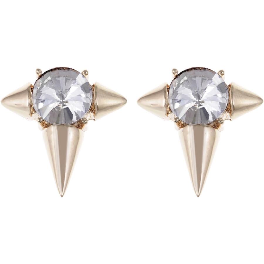アリランSleek Golden Silvery Blue Esque Tone TriスパイクマジックForceラインストーンイヤリング ...