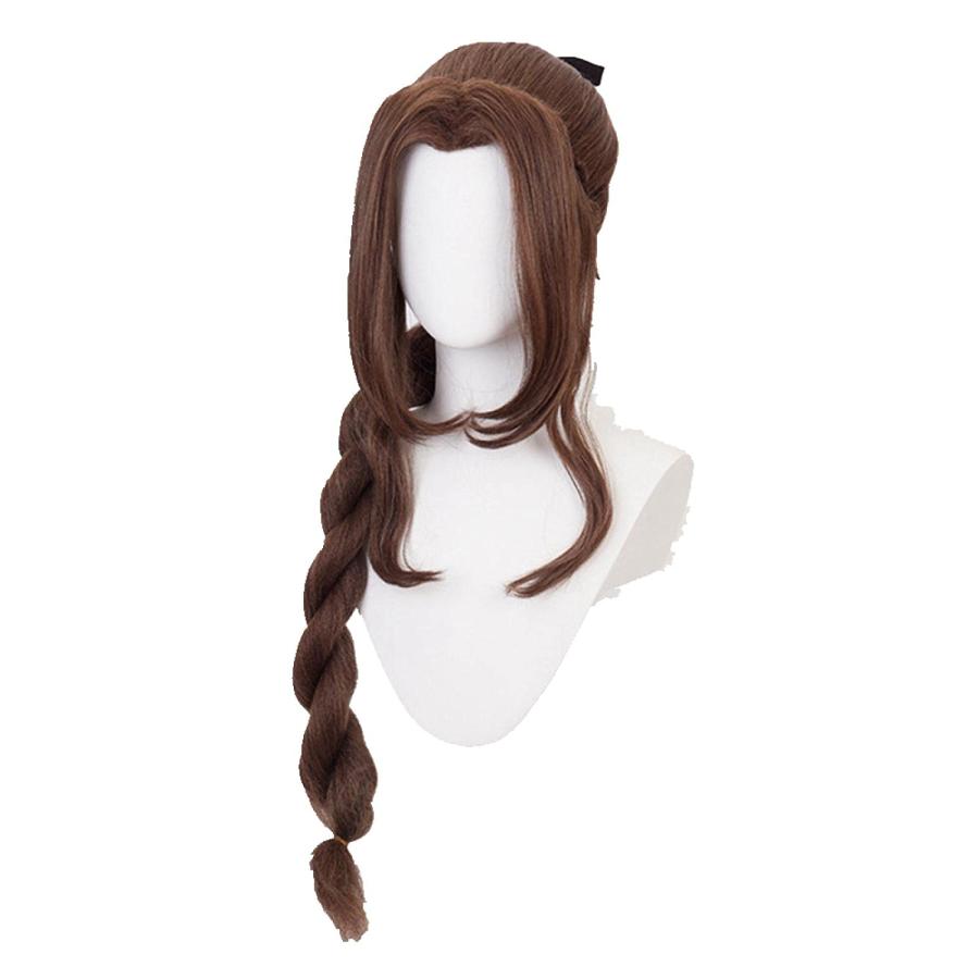 Uearlid Aerith Gainsborough Cosplay FF Long Braid Brown 並行輸入品 : D ...