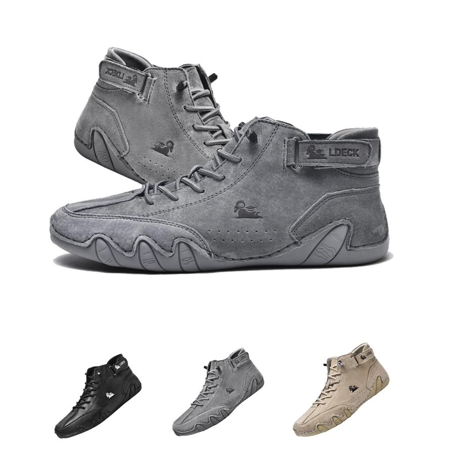 【並行輸入品】JXOPY Italian Handmade Suede High Boots, Beck Shoes Men Waterpro ...