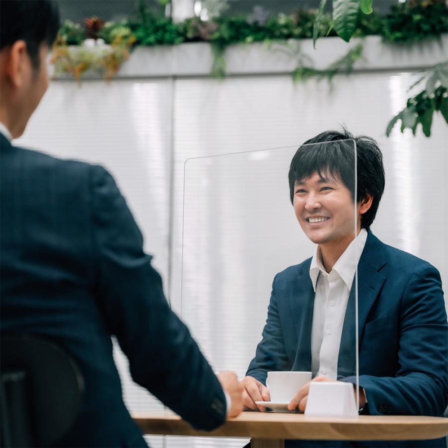 BESTSIGN 飛沫感染予防 透明パーテーションW300×H450mm 2mmPET板 差し込み簡単 スタンド自由設置可 （pet2-p3045） : Bestsign - 通販 ...